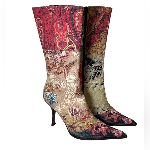 Roberto Cavalli | Shoes | Vintage Early 200 Roberto Cavalli Multi Print ...